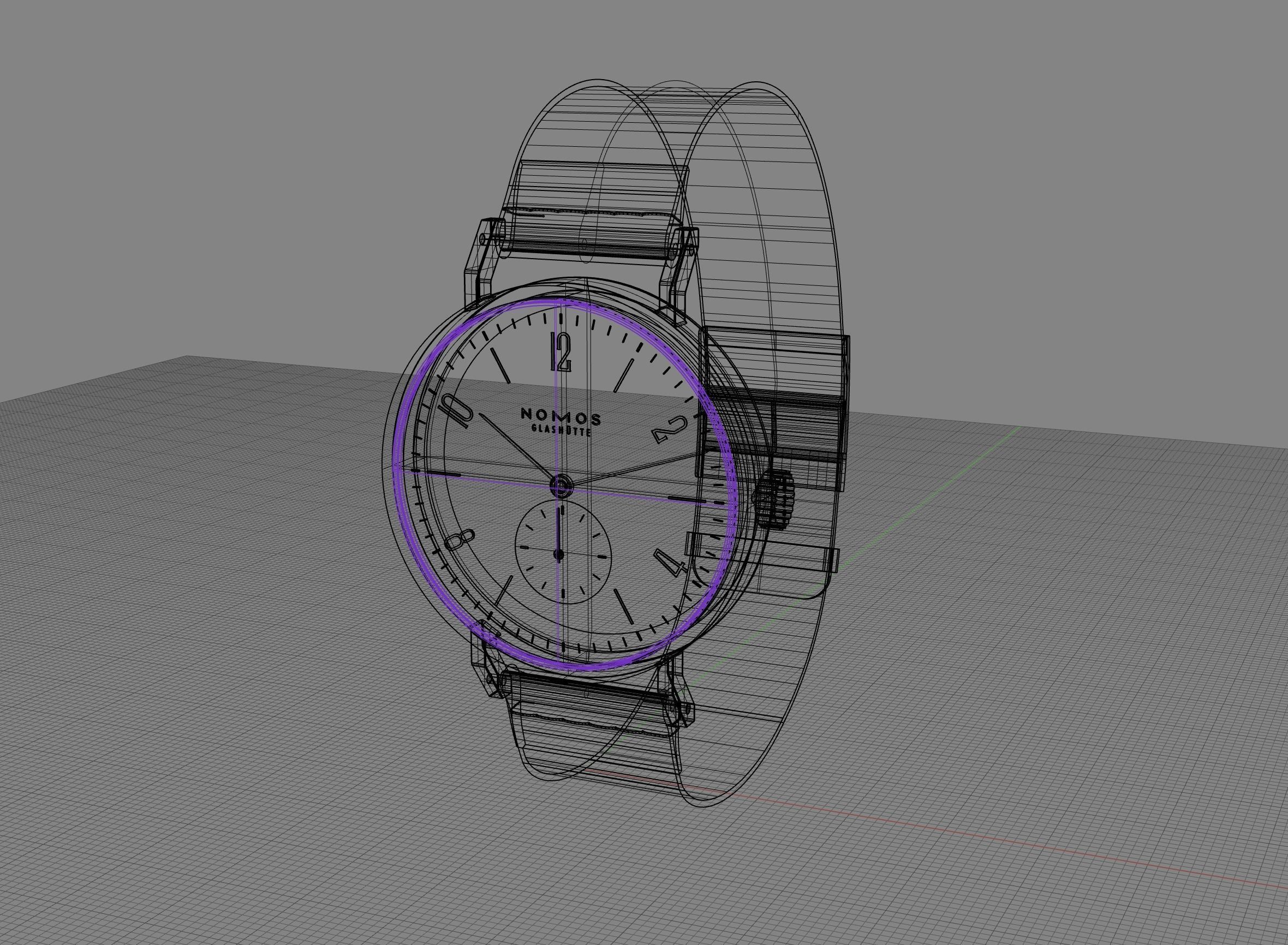 Nomos Tangente Watch free 3D model | CGTrader