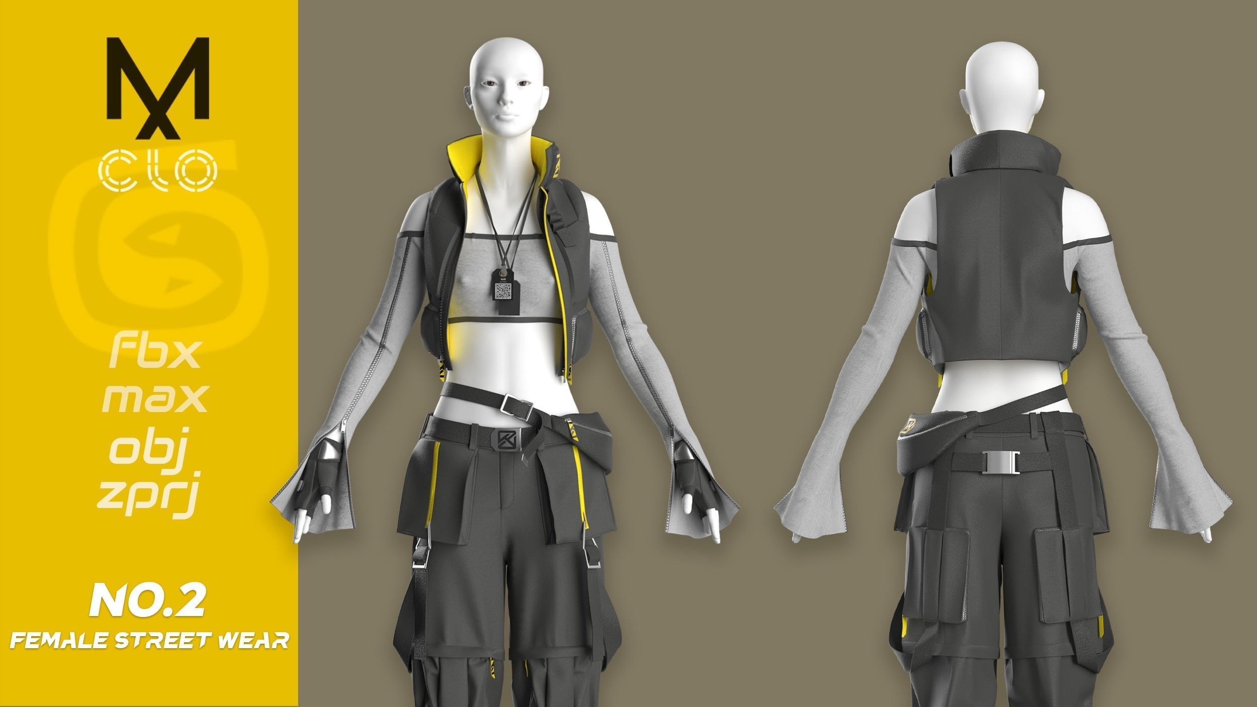 Women Street Wear Gang Style 3D model | CGTrader