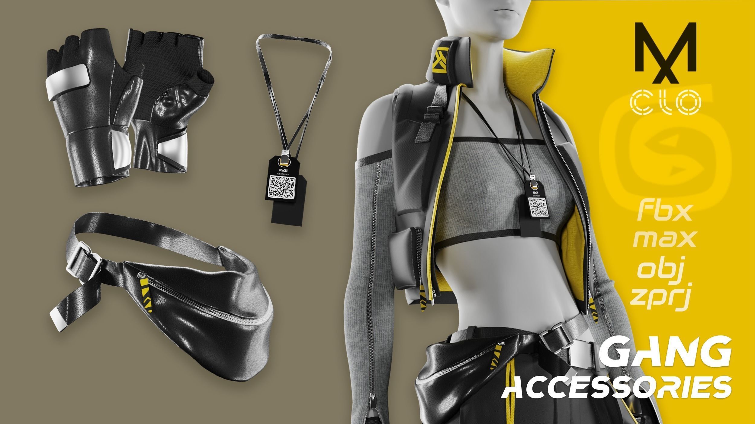 Women Street Wear Gang Style 3D model | CGTrader