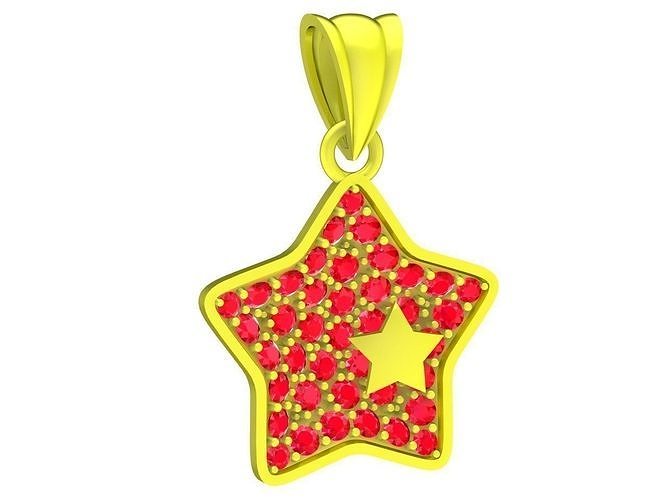 4665 diamond stars pendant 3D model 3D printable | CGTrader