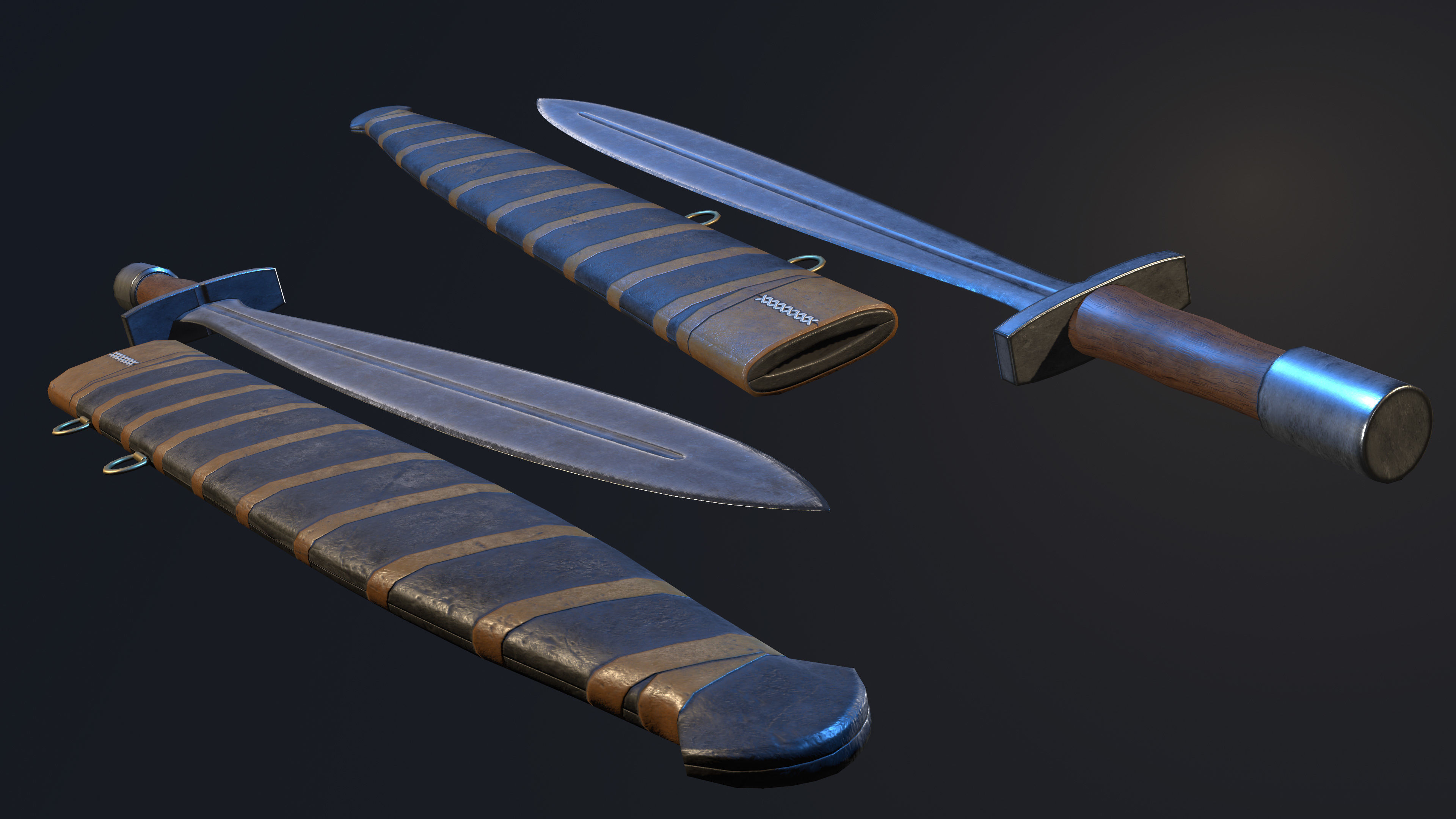 3D model Greek Xiphos VR / AR / low-poly | CGTrader