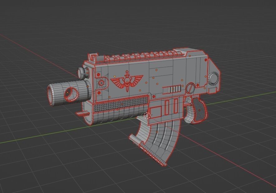 3D model Boltgun gun from warhammer universe VR / AR / low-poly | CGTrader