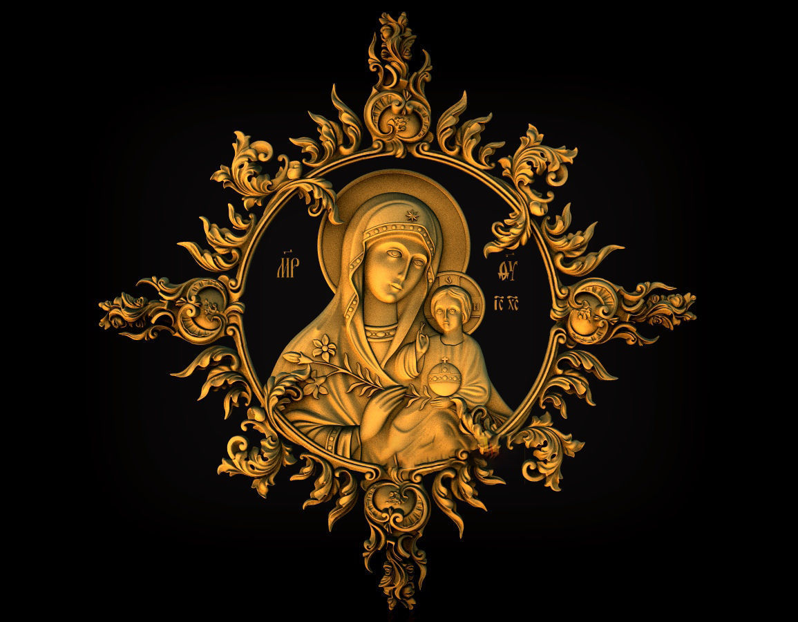 3D model STL Panel Virgin Mary 3D model | CGTrader
