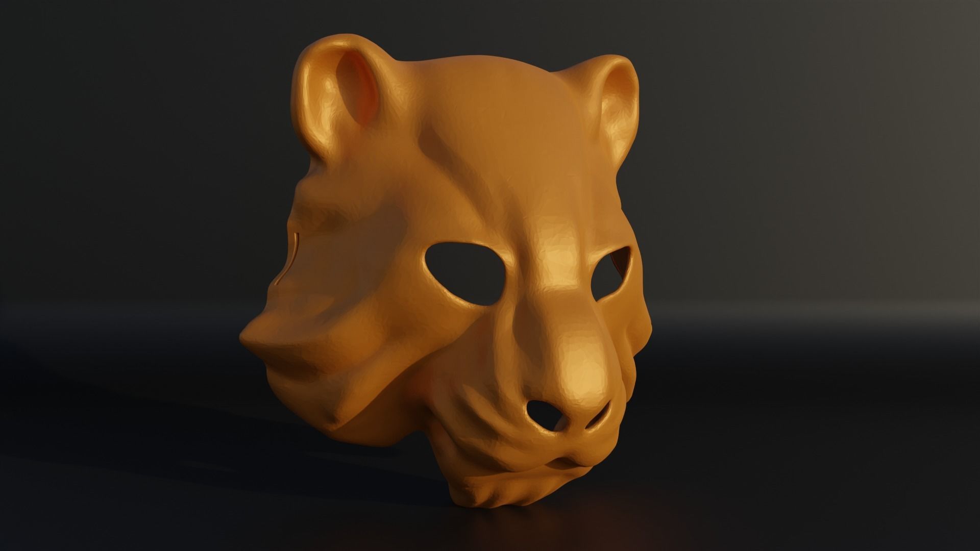 Tiger Cosplay Face Mask 3D model 3D printable | CGTrader