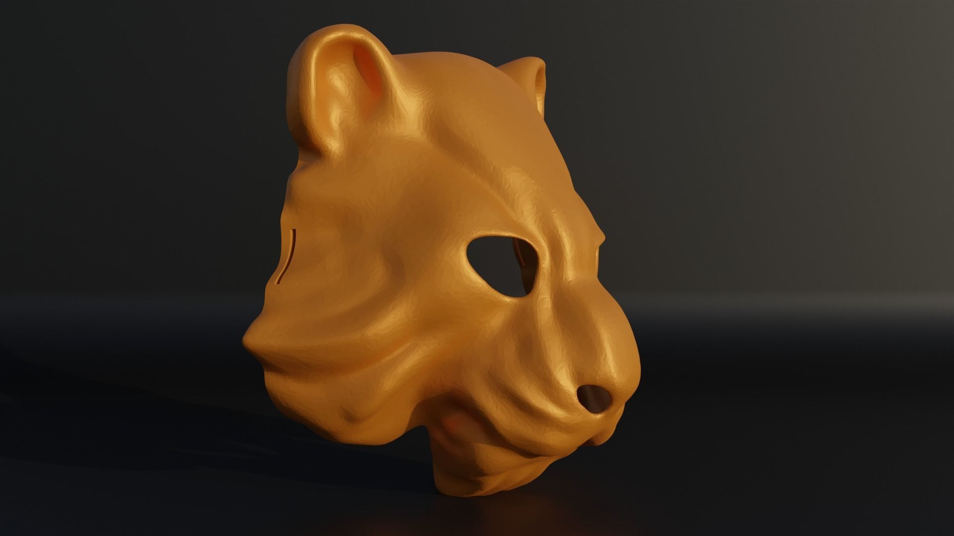 Tiger Cosplay Face Mask 3D model 3D printable | CGTrader