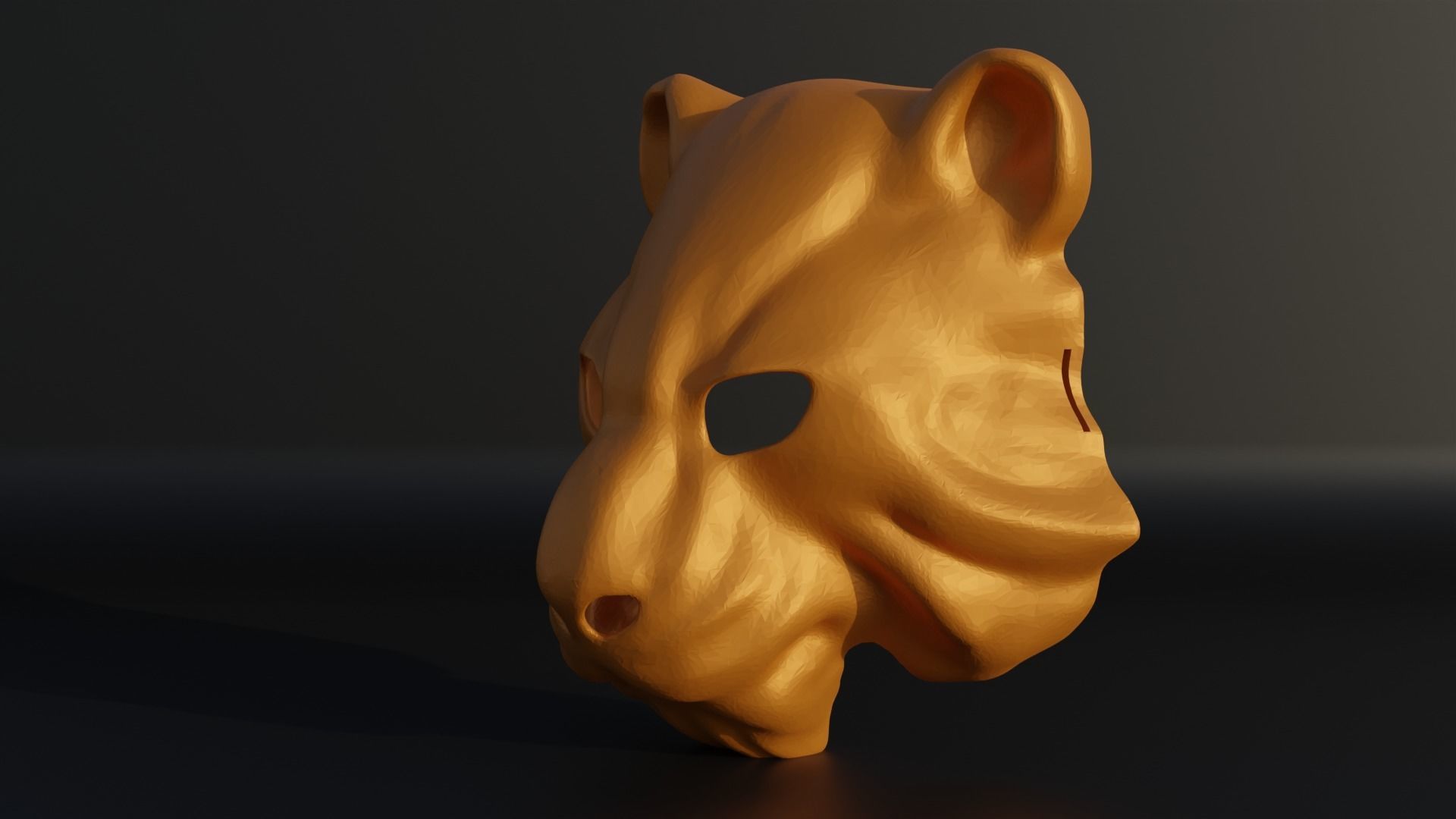 Tiger Cosplay Face Mask 3D model 3D printable | CGTrader