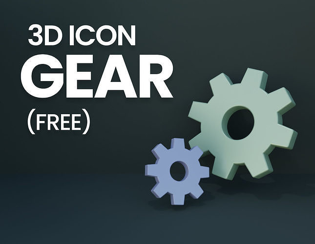 Gear Icon Low Poly free VR / AR / low-poly 3D model | CGTrader