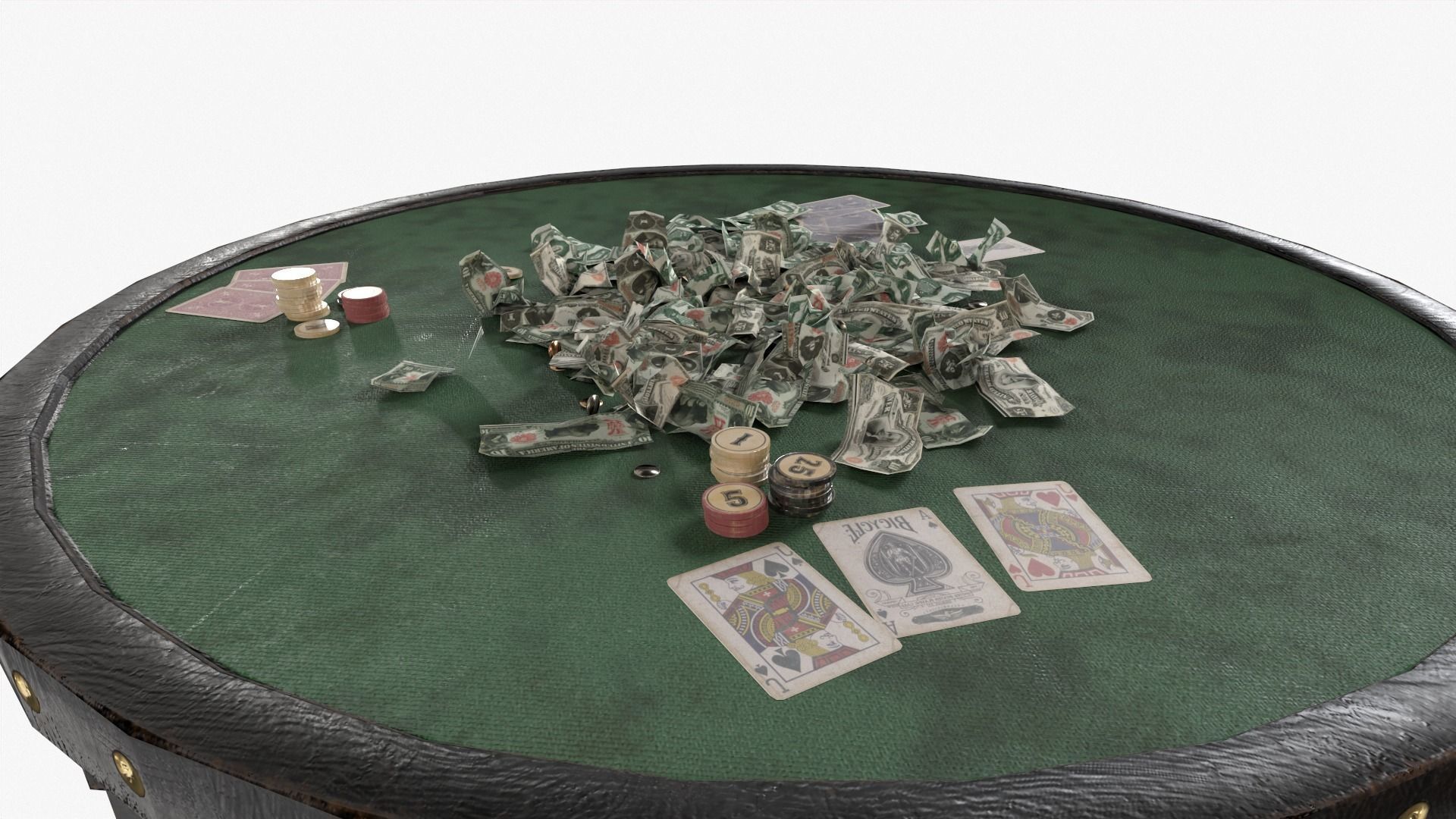 3D model Wild West Poker Table VR / AR / low-poly | CGTrader