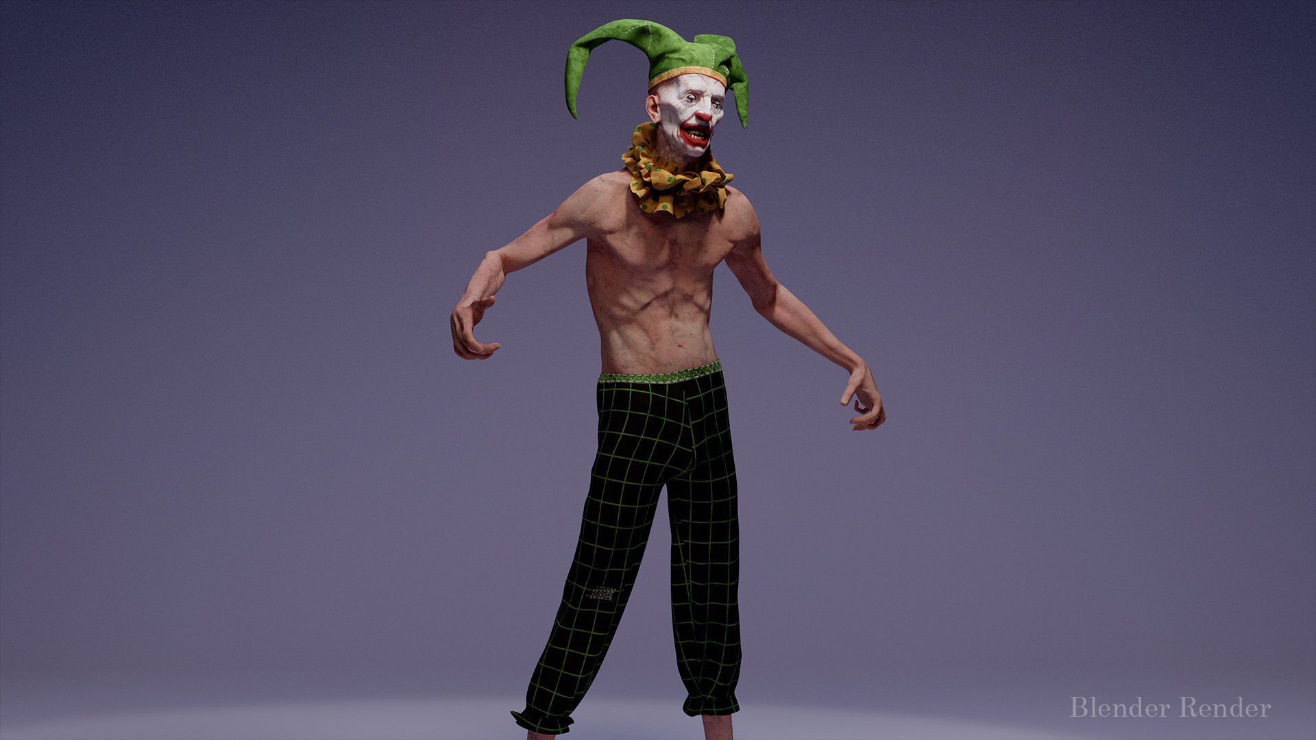 3D model Scary Clown for horror games VR / AR / low-poly | CGTrader