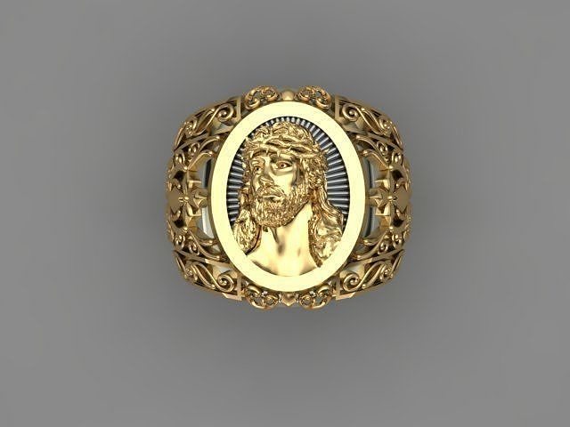 Crucified Christ ring 3D model 3D printable | CGTrader