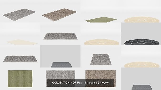 COLLECTION-3 OF Rug - 5 models | CGTrader