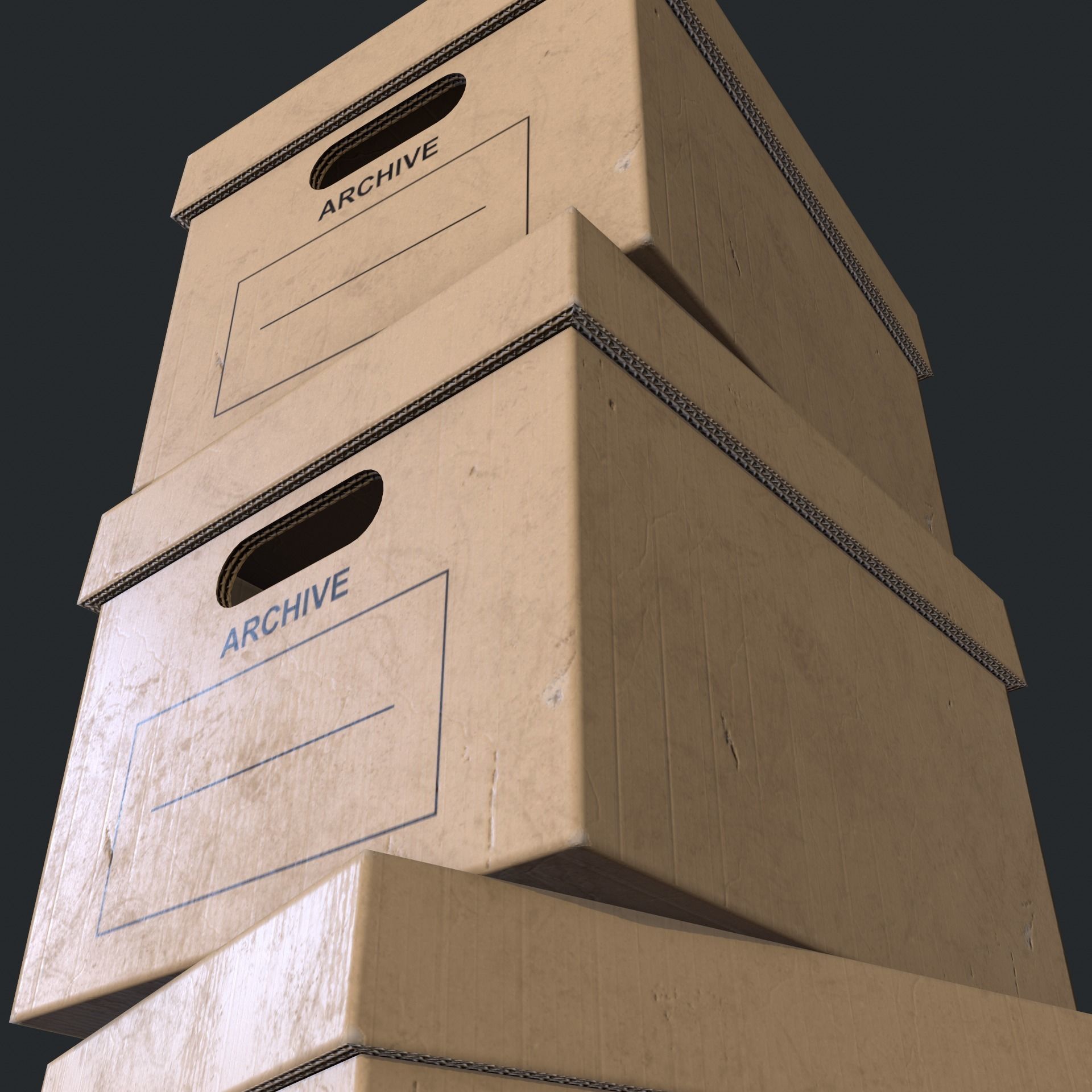 3D model Archive box VR / AR / low-poly | CGTrader