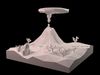 3D model Low poly landscape volcano with lava VR / AR / low-poly | CGTrader