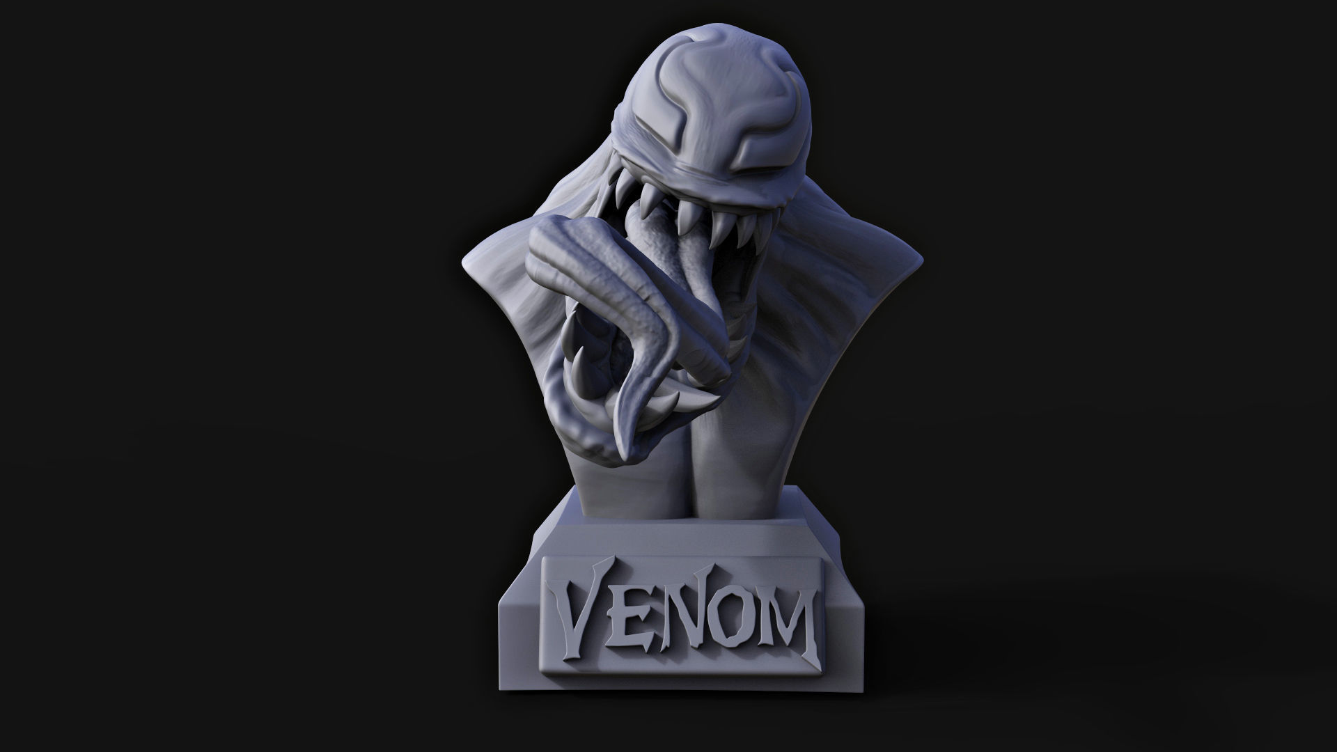 Venom Bust Marvel 3D Print 3D model 3D printable | CGTrader