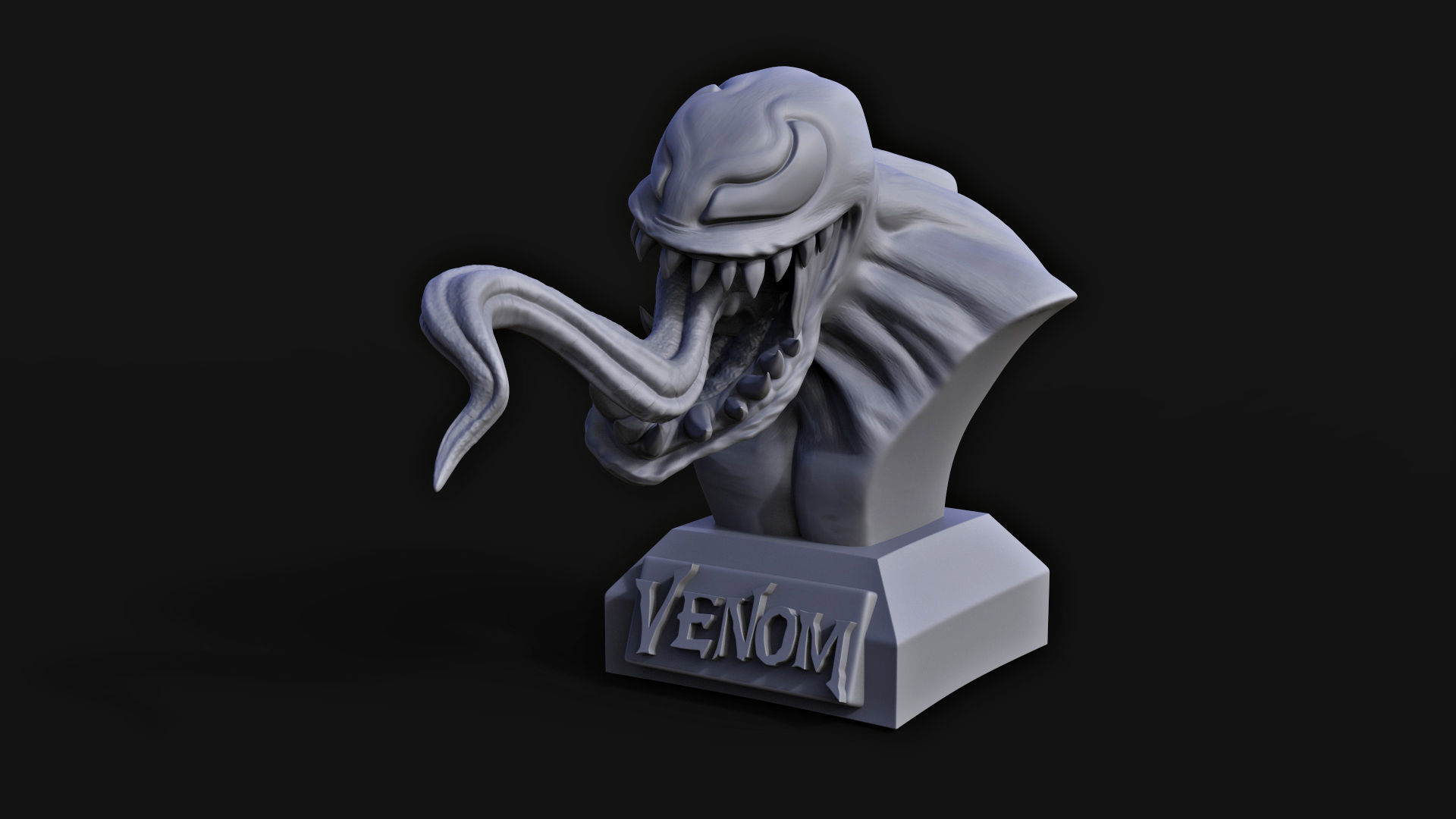 Venom Bust Marvel 3D Print 3D model 3D printable | CGTrader