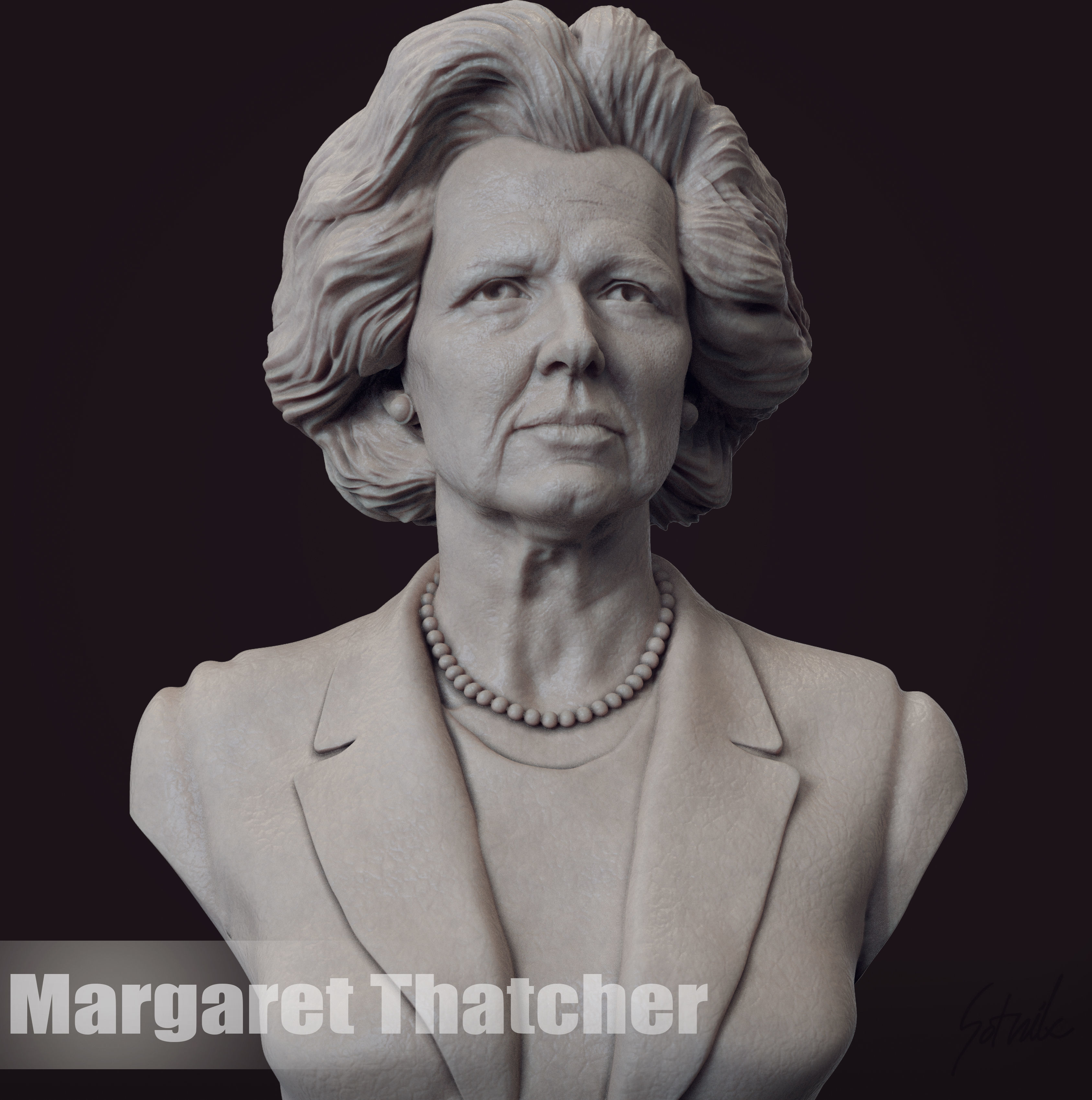 Margaret Thatcher 3D model 3D printable | CGTrader