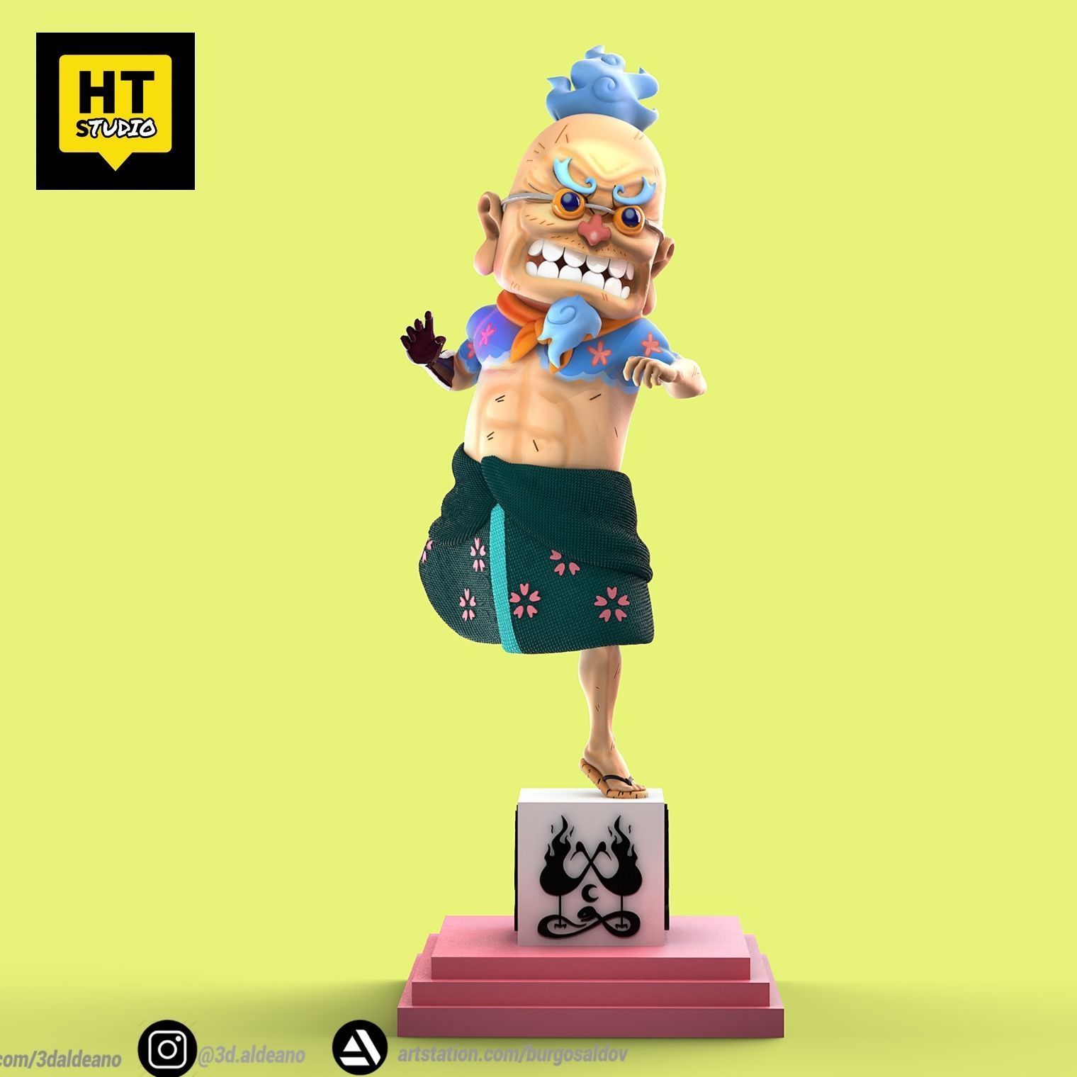 Hyogoro of the Flower One Piece Wano 3D model 3D printable | CGTrader