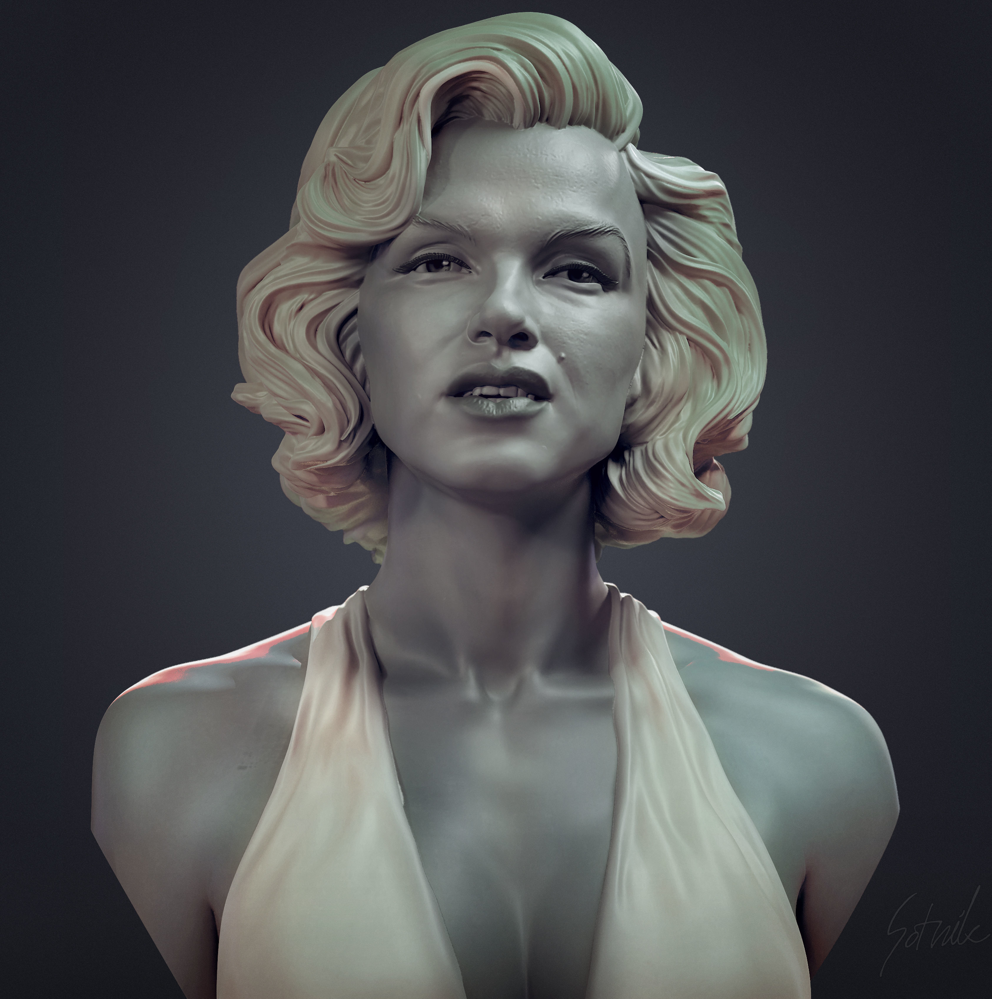 Marilyn Monroe 3D model 3D printable | CGTrader
