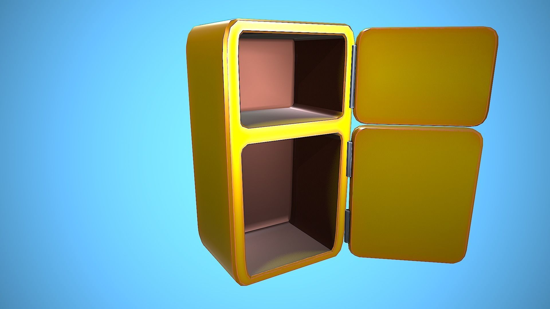 3D model FRIDGE CARTOON STYLIZED KITCHEN OPEN VR / AR / low-poly | CGTrader