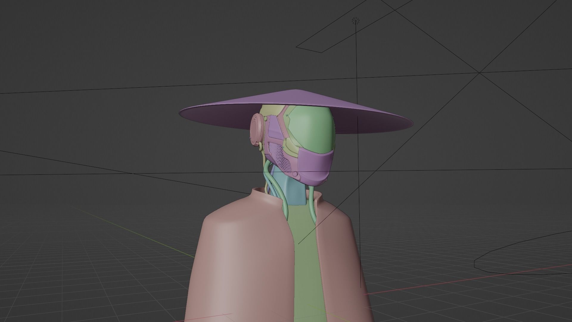 Cyber Samurai Face model free 3D model | CGTrader