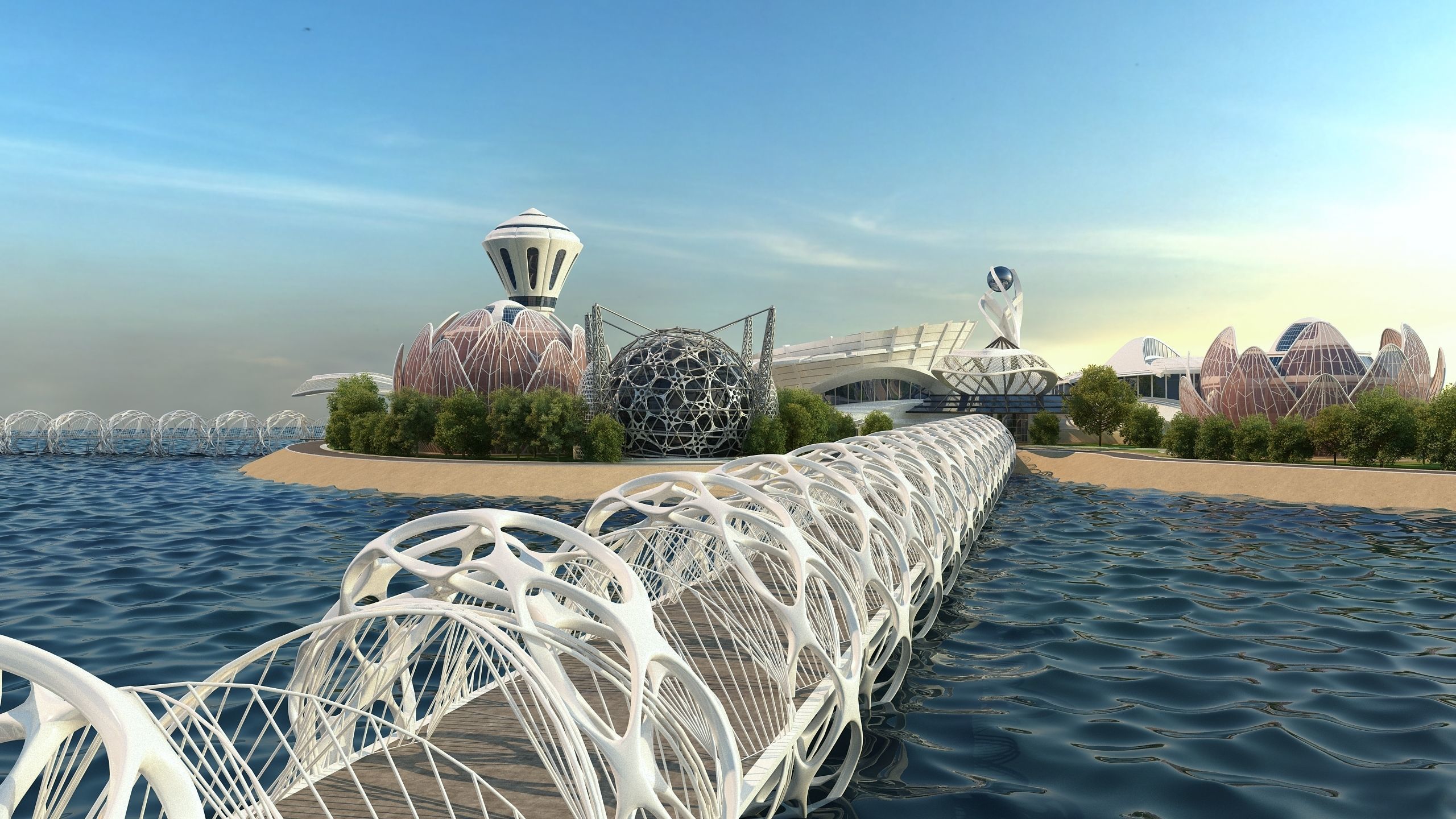 0077 - Future City Island 01 - 2D Drawing - 3D Files 3D model | CGTrader
