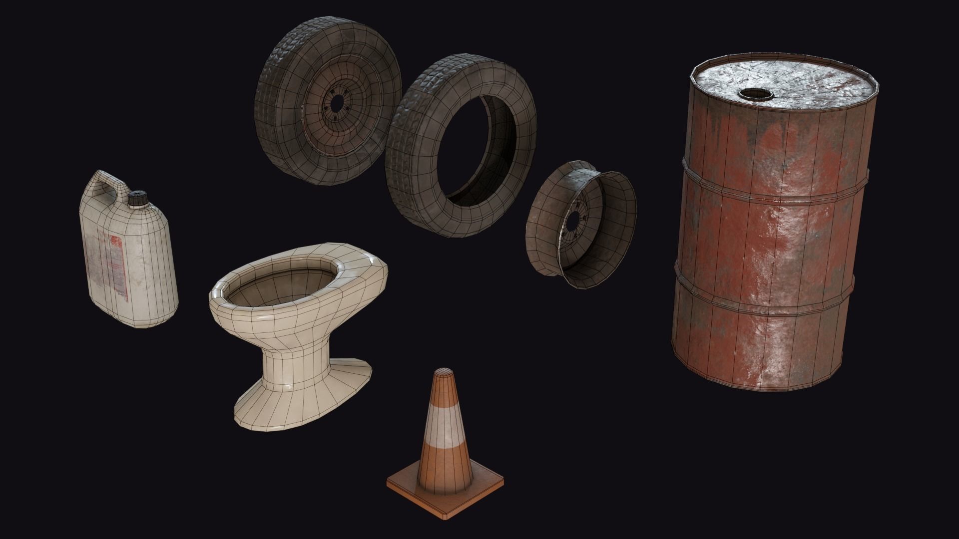 3D model Trash Props VR / AR / low-poly | CGTrader
