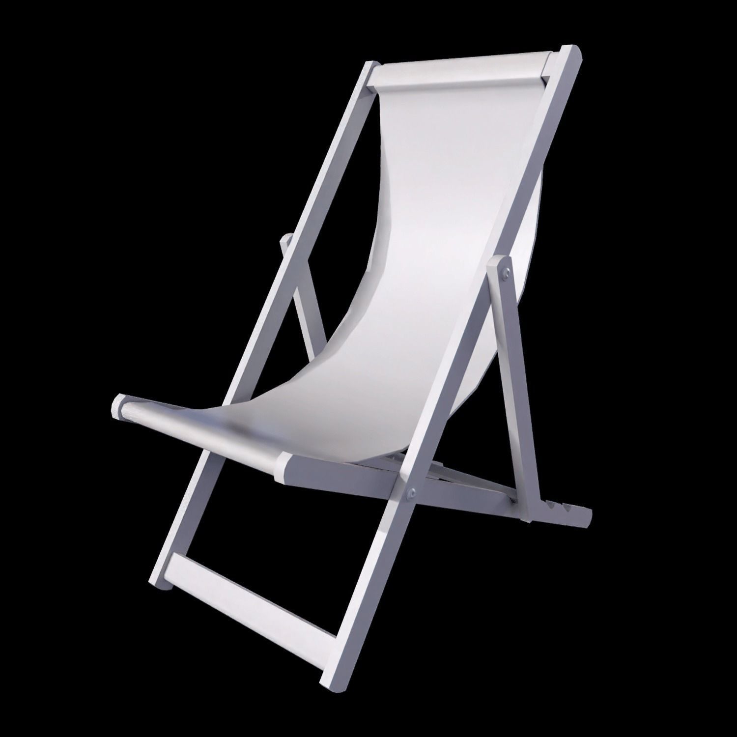 deck chair 3D model Low Poly PBR textures free VR / AR / low-poly 3D ...