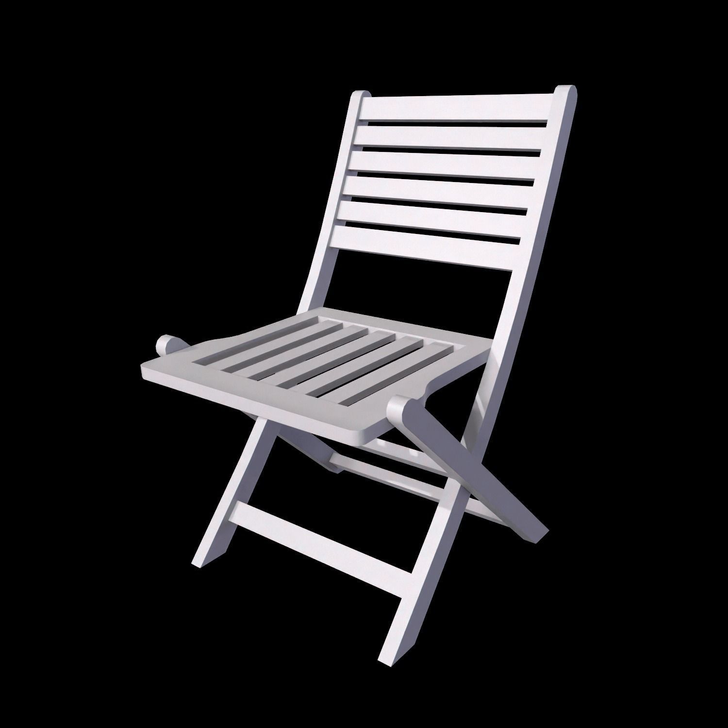 outdor folding chair 3D model Low Poly PBR textures free VR / AR / low ...