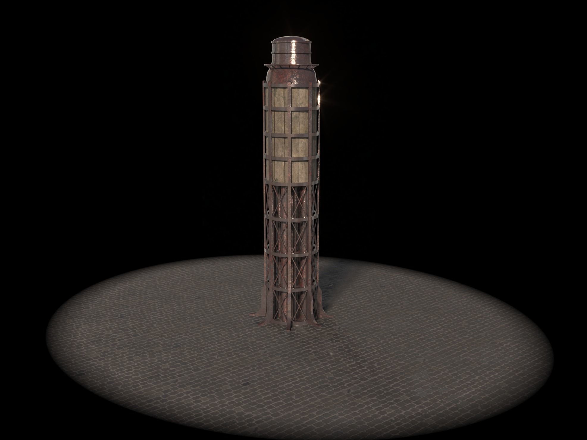Steampunk Water Tower free VR / AR / low-poly 3D model | CGTrader