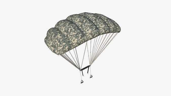 3D model Parachute A07 Digital Camouflage - Character Accessories ...