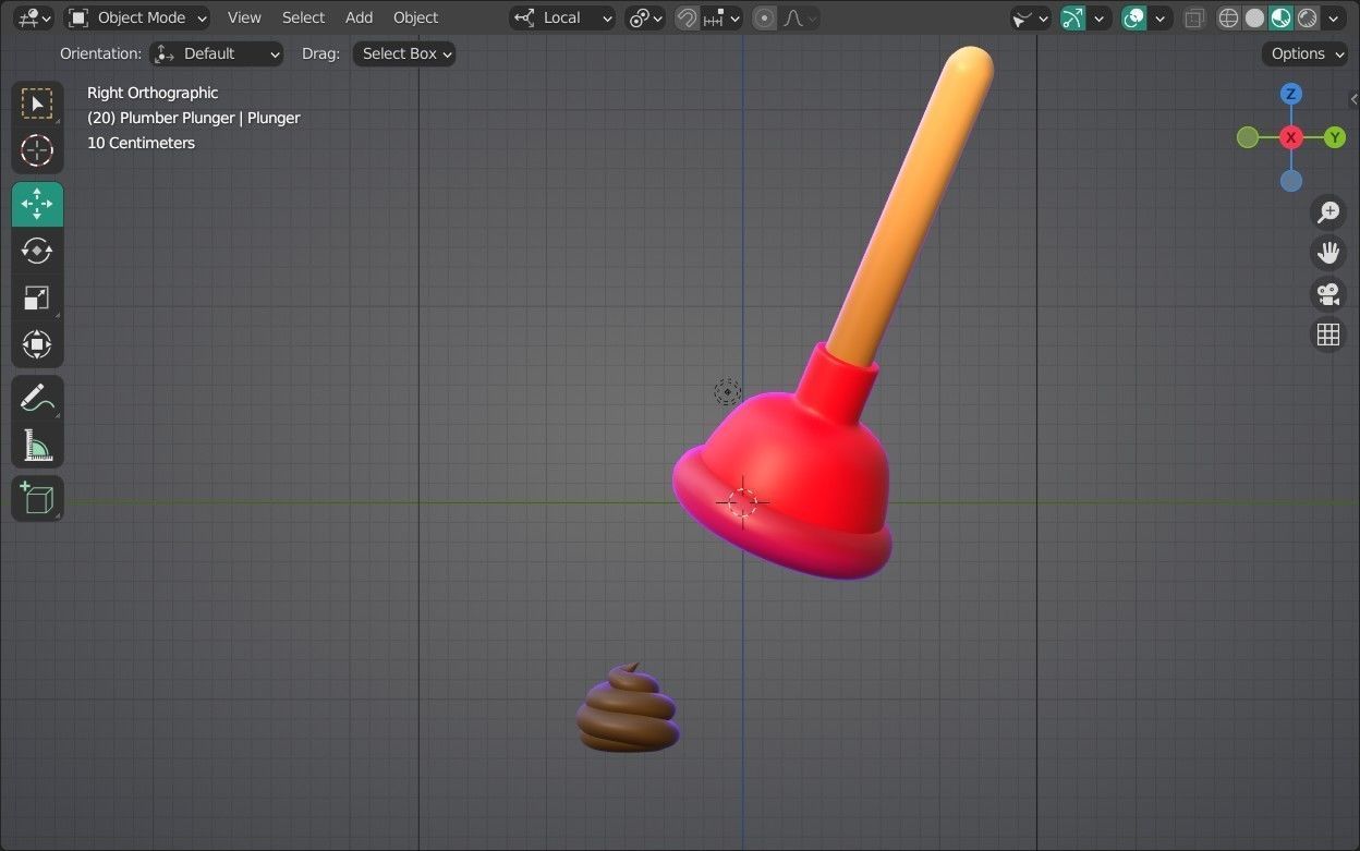 3D model Plumber Plunger Emoji new Animated VR / AR / low-poly | CGTrader