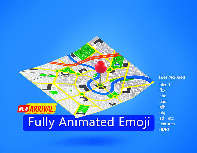 3D model Map Emoji new Animated VR / AR / low-poly | CGTrader