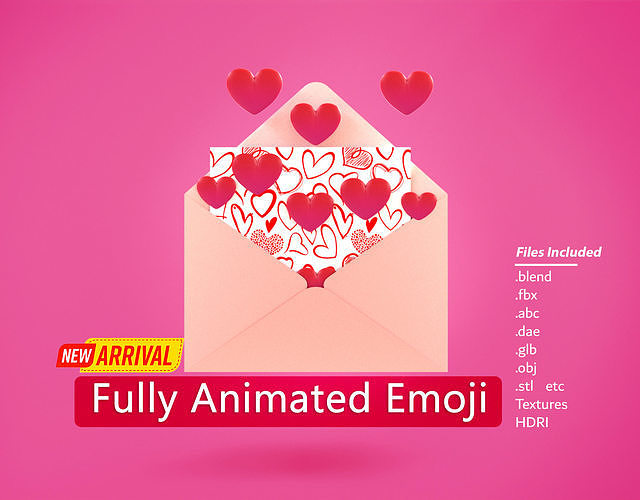 3D model Love Letter Emoji new Animated VR / AR / low-poly | CGTrader