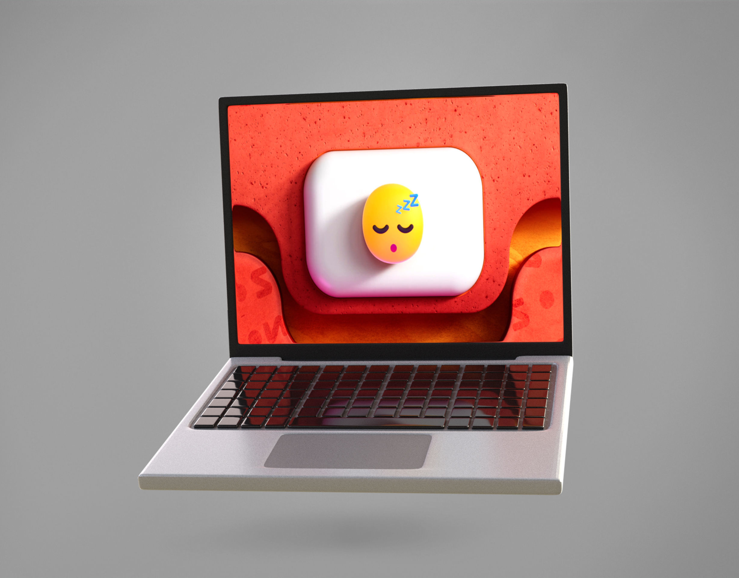 Laptop Emoji new Animated 3D model rigged | CGTrader