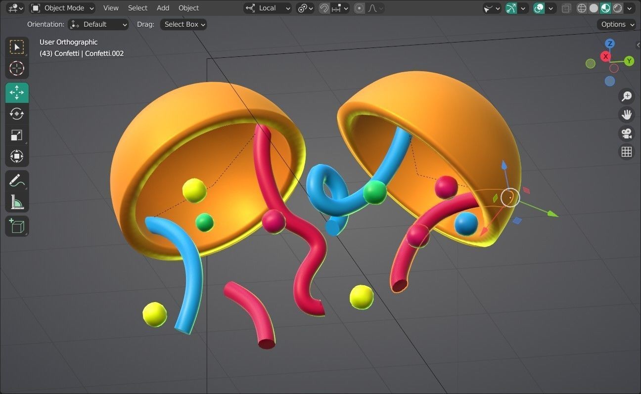 3D model Confetti Emoji new Animated VR / AR / low-poly | CGTrader