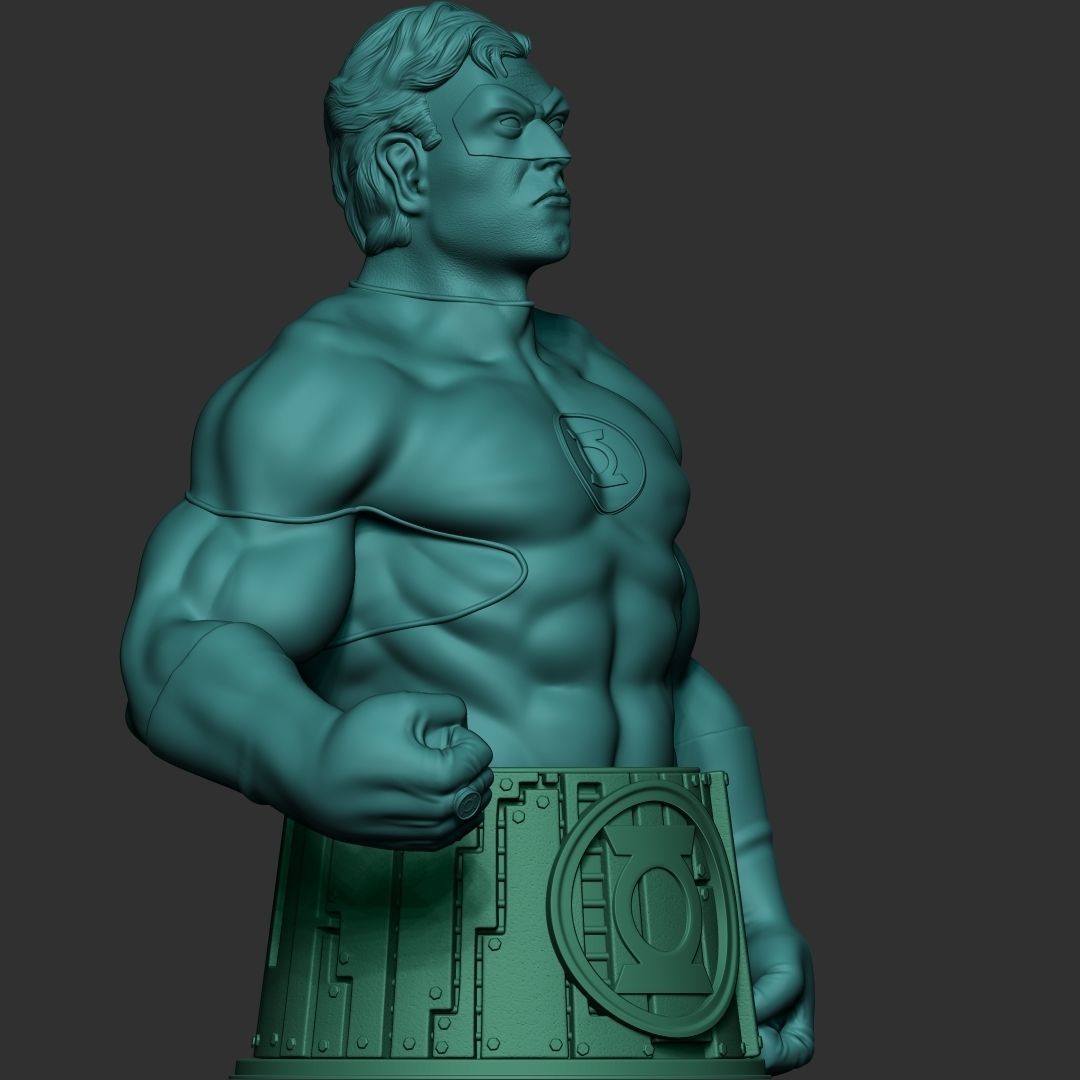 Green Lantern 3D model 3D printable | CGTrader