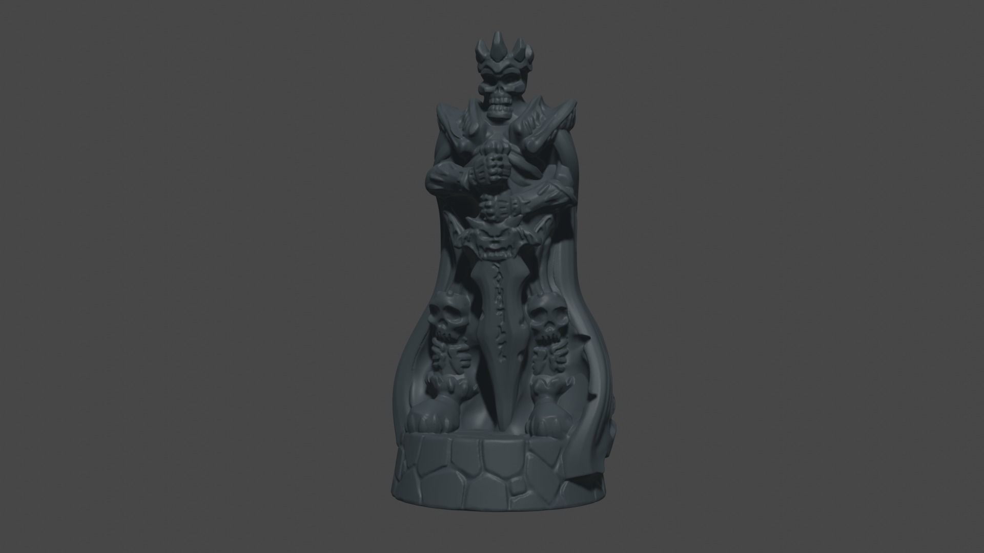 Fantasy undead army chess set 3D model 3D printable | CGTrader