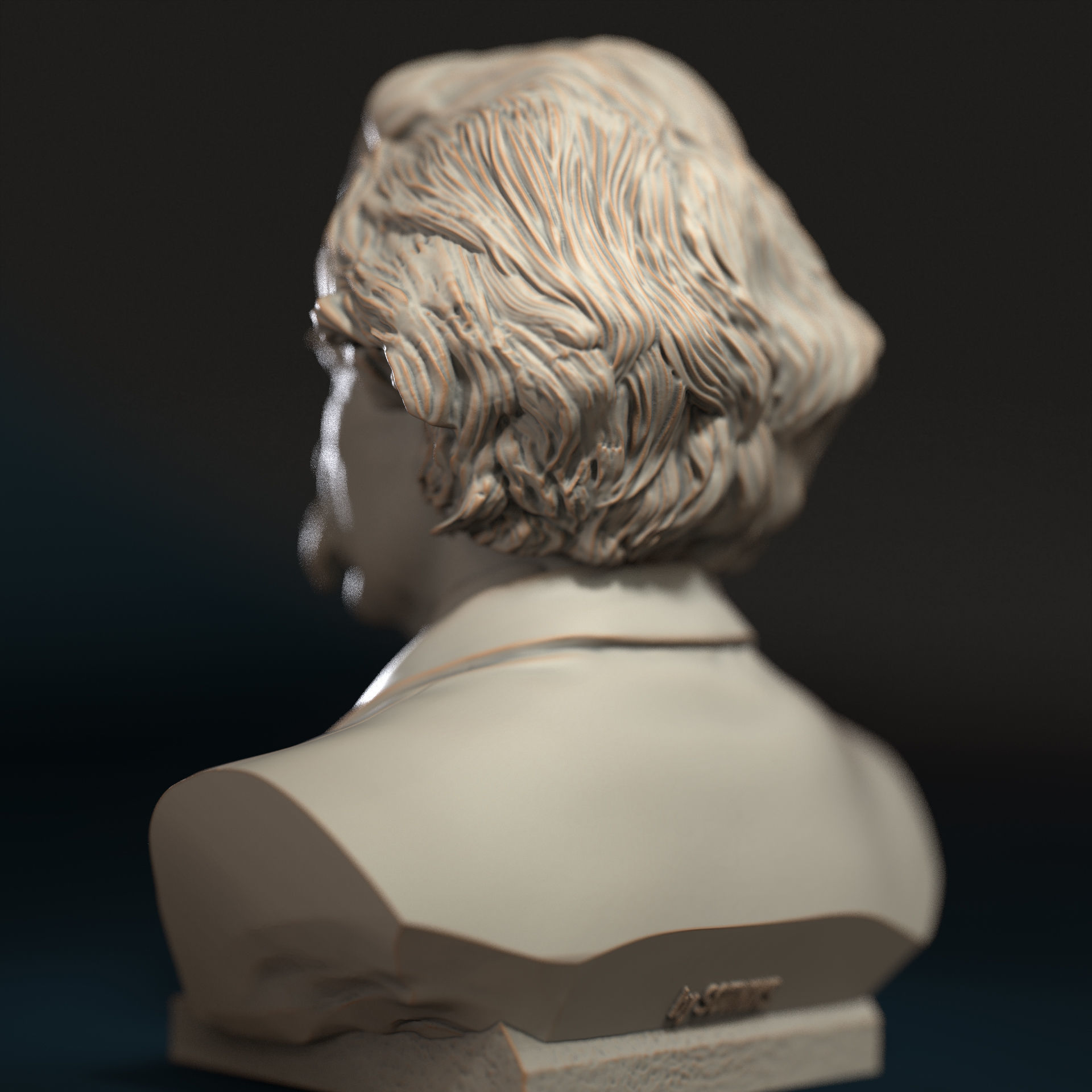 Mark Twain 3D model 3D printable | CGTrader