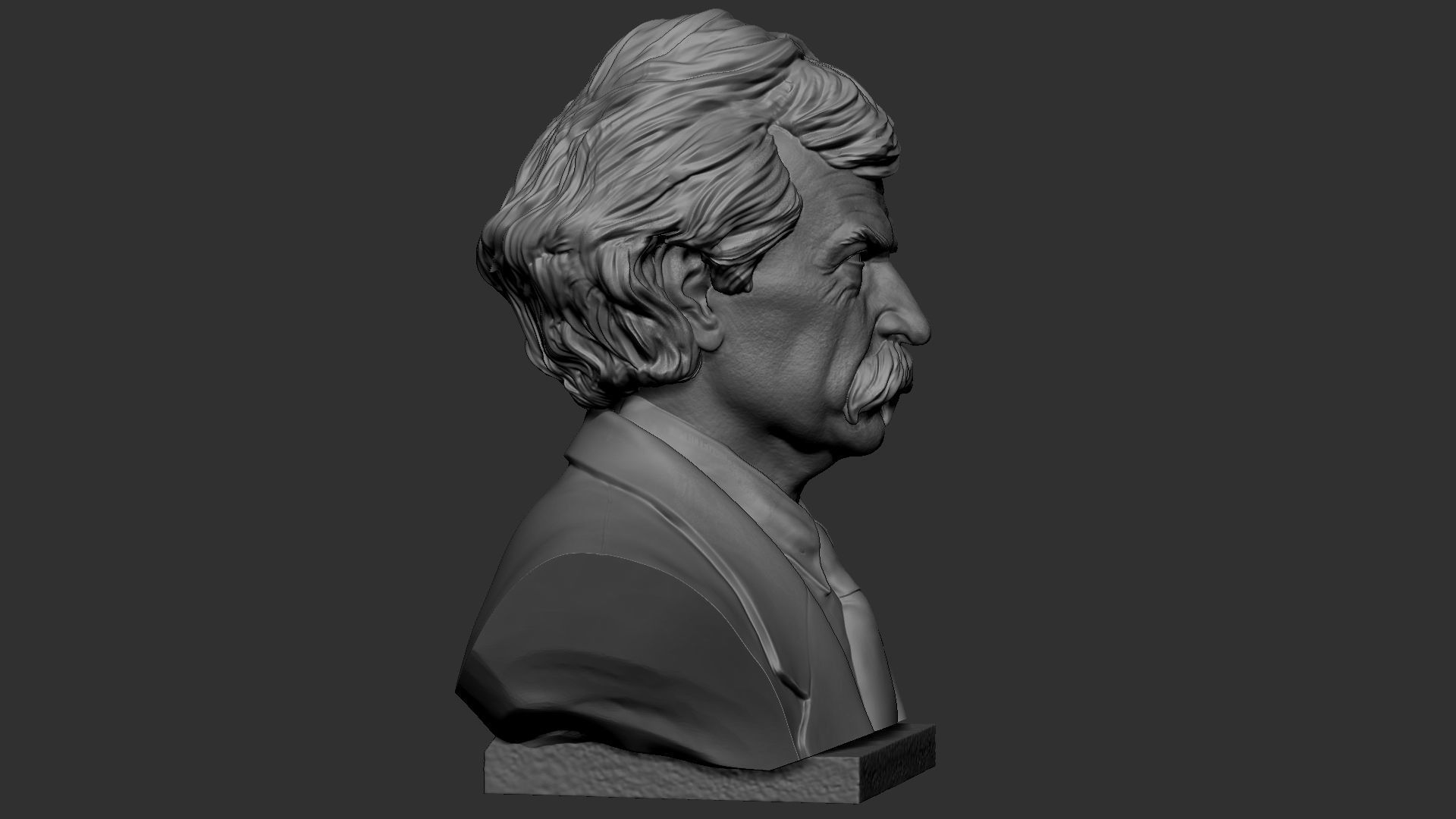 Mark Twain 3D model 3D printable | CGTrader