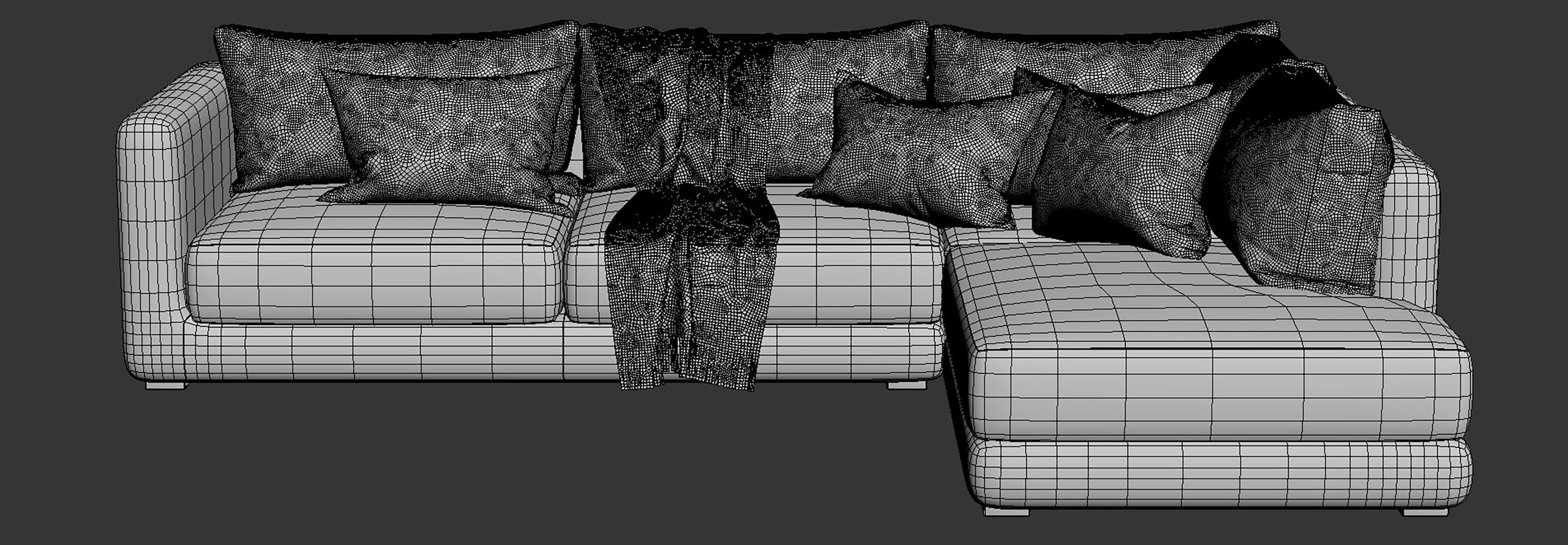 BLAKE LARGE OPEN END CORNER SOFA By Loom Loft 3D model | CGTrader