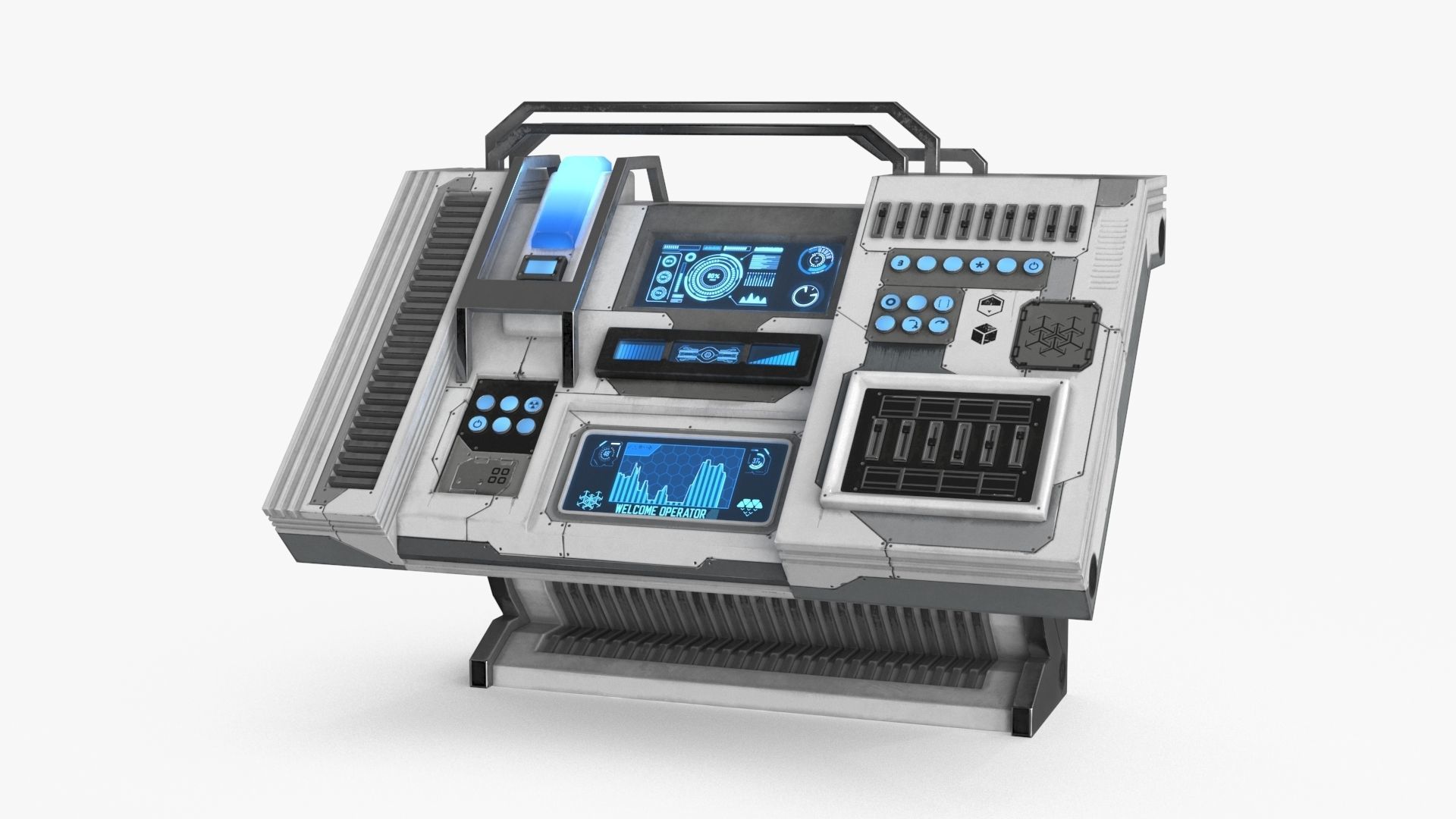 3D model Sci Fi Control Panel Table VR / AR / low-poly | CGTrader