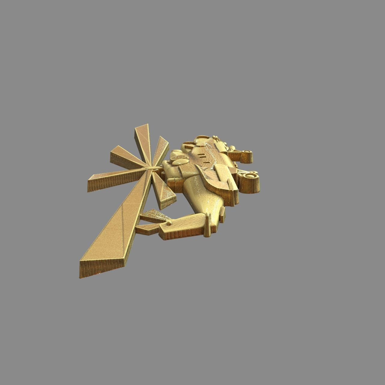 Helicopter MI 24 side view 3D model 3D printable | CGTrader