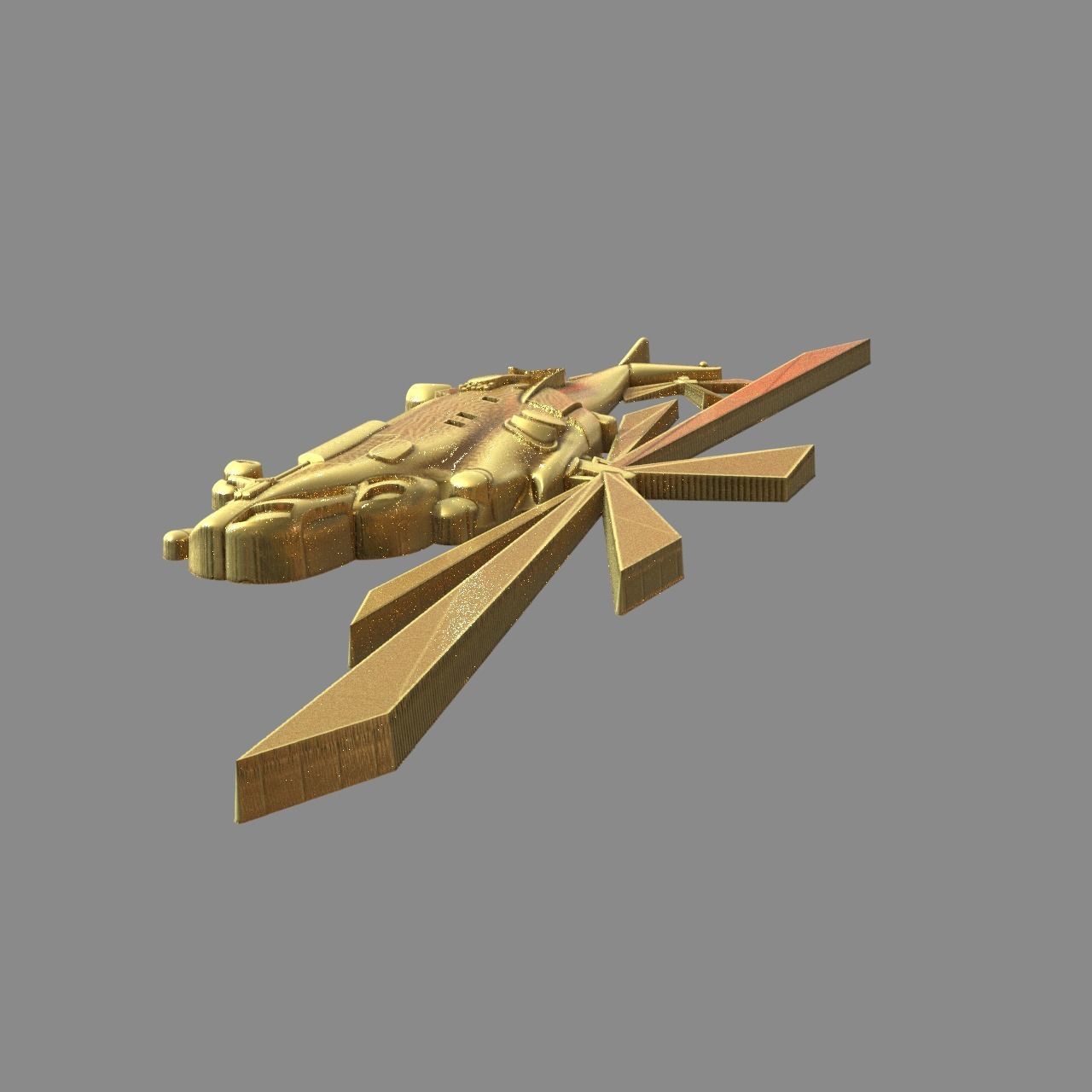 Helicopter MI 24 side view 3D model 3D printable | CGTrader
