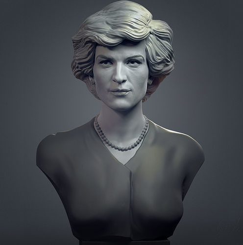 Diana Princess of Wales 3D model 3D printable | CGTrader