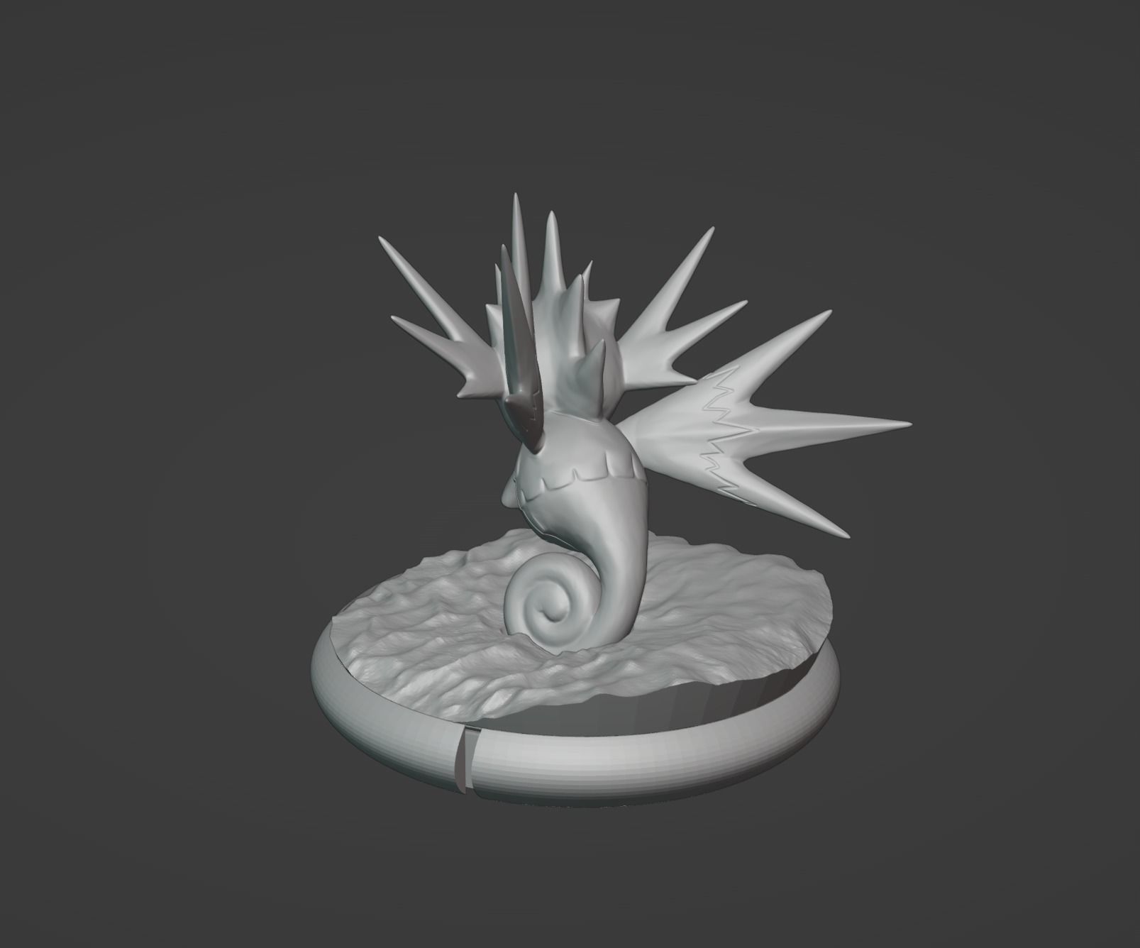 Horsea Seadra and Kingdra 3D print model 3D model 3D printable | CGTrader