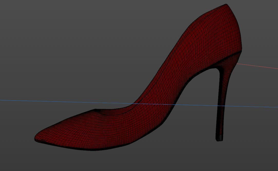 Leather Stiletto high heels 3D model | CGTrader