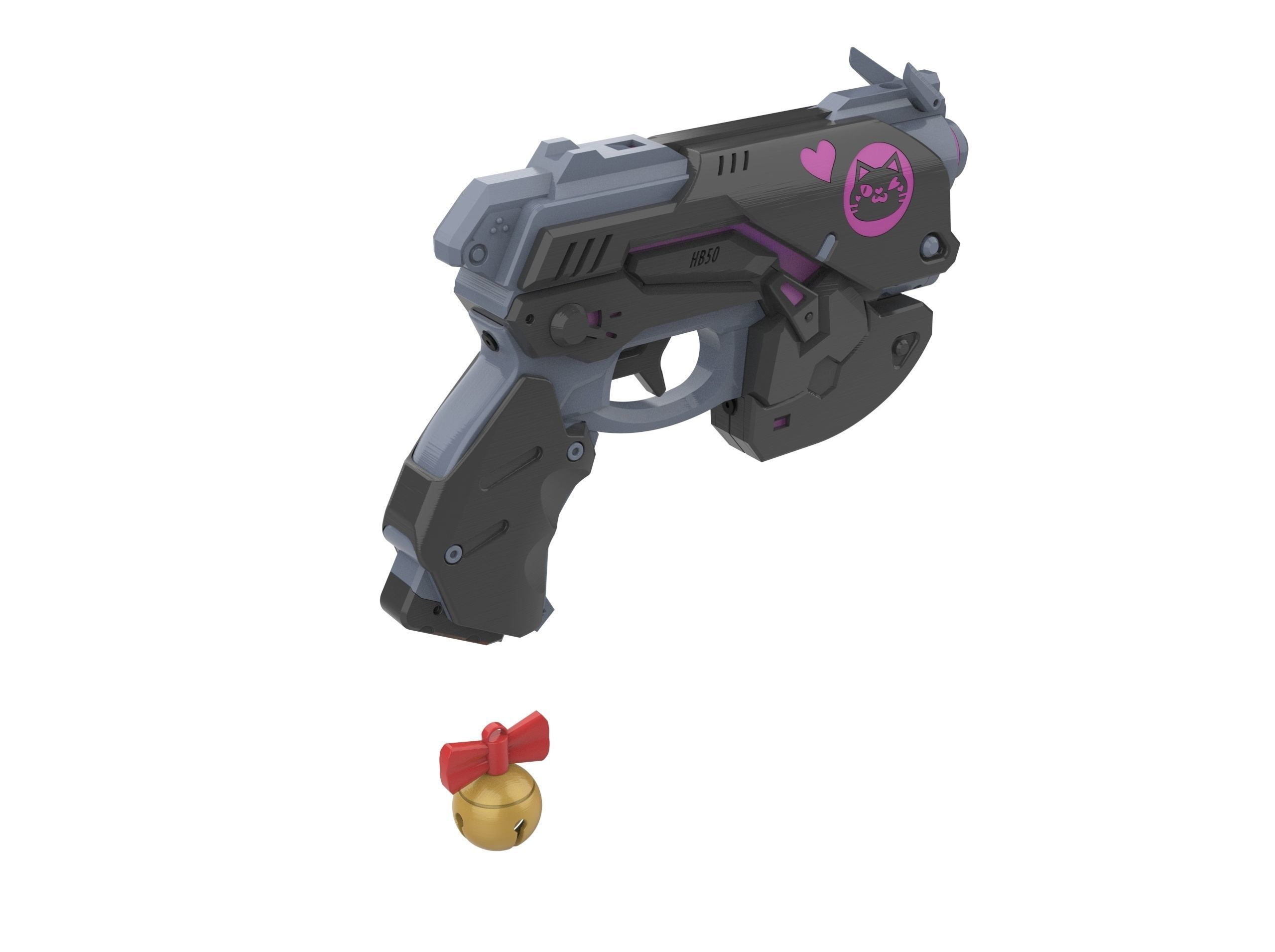 DVa Blaster Black Cat Skin - Overwatch - Commercial - STL 3D model 3D ...