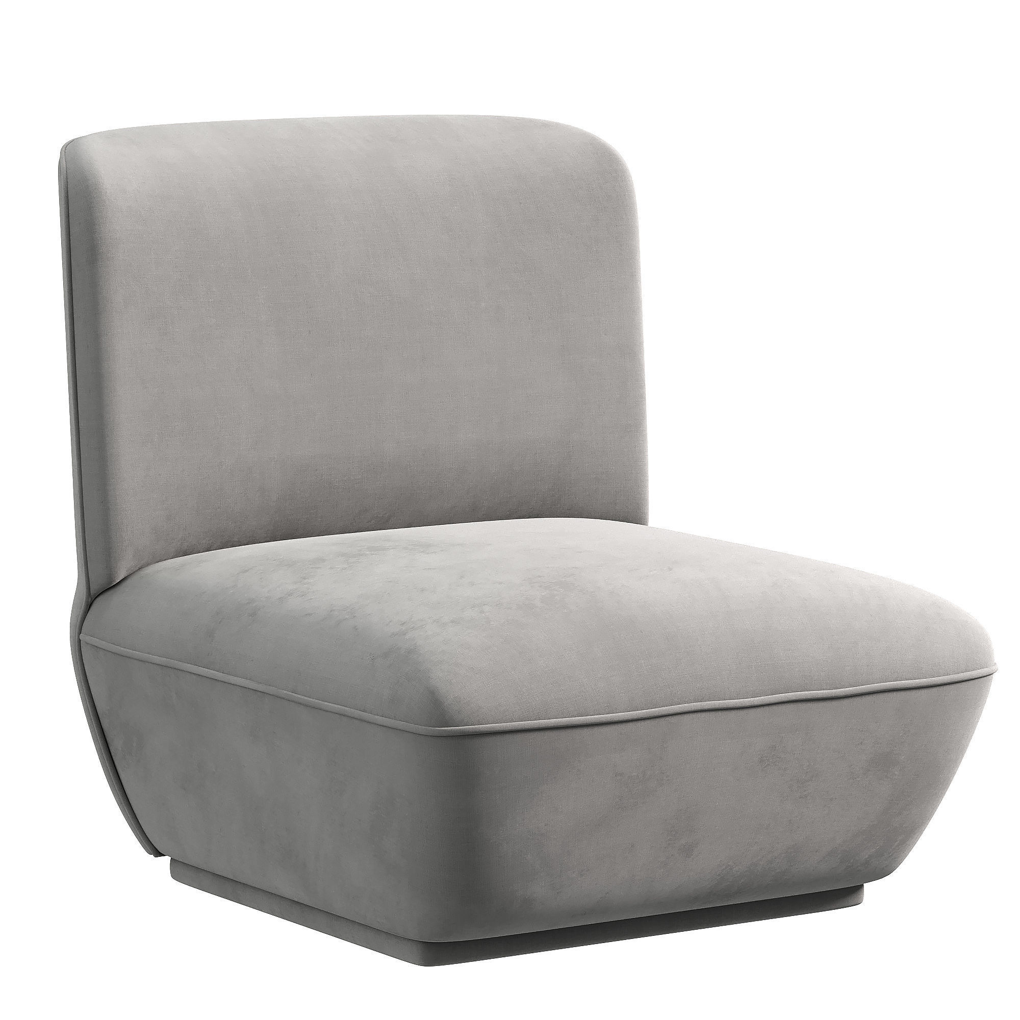 Low Slung Camel Boucle Lounge Chairs 3D model | CGTrader