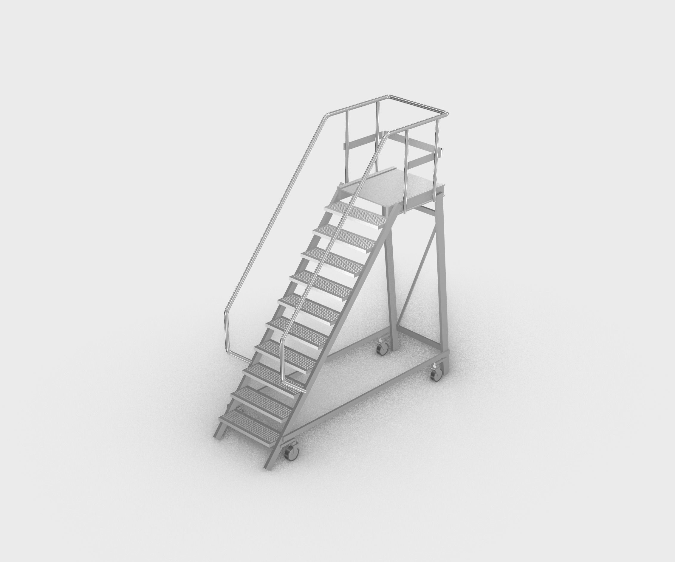 Rolling Ladder free 3D model | CGTrader