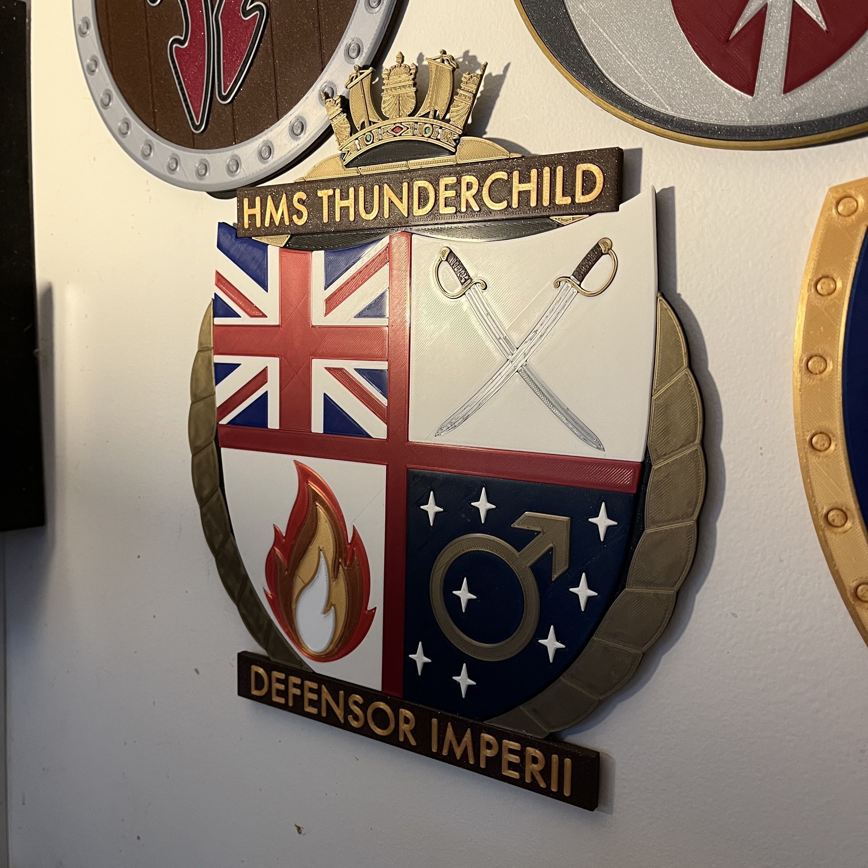 1987 HMS Thunderchild Ships Badge Wall Plaque 3D model 3D printable ...